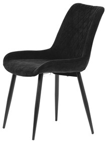 AUTRONIC Jídelní židle, černá látka, černý kov