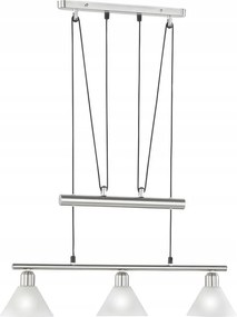 Závěsné svítidlo ve stříbrné barvě se skleněným stínidlem Stamina – Trio