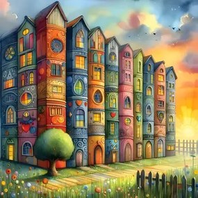 YAZZ Puzzle Booktown / 1023 dílků / 60 x 60 cm