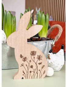 Velikonoční dřevěný zajíc FLORAL BUNNY 18 cm