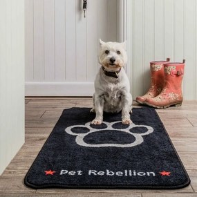 PET REBELLION Běhoun XL Black, 57 x 110 cm
