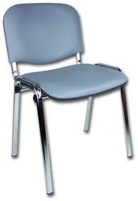 Konferenční židle ISO eko-kůže CHROM Bílá D18 EKO