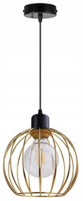 Light for home - Závěsné svítidlo na lanku s kovovým stínítkem LH017 "MONA", 1x60W, E27, Černá