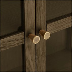 Tmavě hnědá vitrína v dekoru dubu 90x180x40 cm Zamora – House Nordic