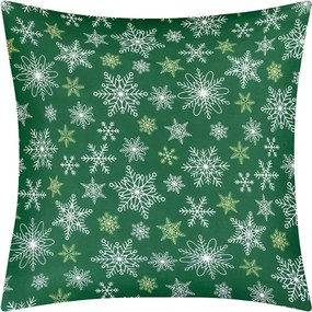 Bellatex Povláček bavlněný vánoce 40x40 cm Hvězda Zelená,Bílá