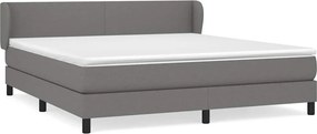 Box spring postel s matrací tmavě šedá 160x200 cm textil 3126094