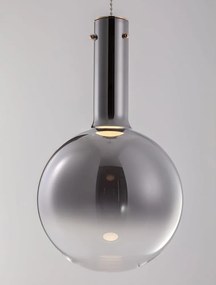 Šedé skleněné LED stmívatelné závěsné svítidlo ø 25 cm Nostos – Nova Luce