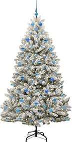 Umělý vánoční stromeček 210 cm 300 LED Teplá bílá PVC a ocel 3395764