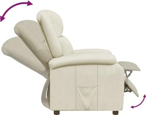 Polohovací křeslo bílé umělá kůže 340170