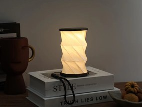 Bílá/šedá přenosná světelná dekorace na USB ø 8 cm Twist – Gingko
