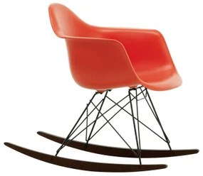 Eames Plastic Armchair RAR chrom červená tmavý javor Vitra