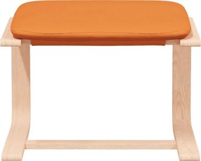 Relaxační křeslo s podnožkou tmavě žluté textil 3154420