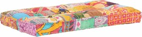 Poduška na pohovku z palet vícebarevná textil patchwork 287717