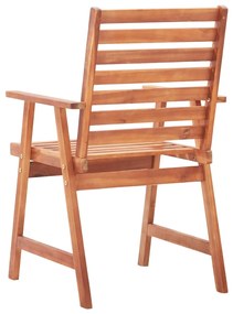 Zahradní jídelní židle 2 ks s poduškami masivní akáciové dřevo,  3064337