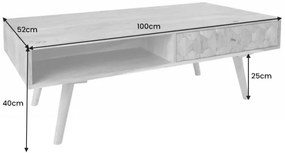 Konferenční stolek Mystic Living 100cm akácie/ 43714