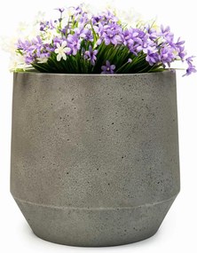 Designový květináč NEXORA, sklolaminát, 41x38 cm, šedý