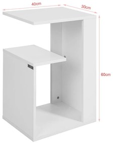 Sobuy FBT69-W Boční stolek se 3 policemi, konferenční stolek