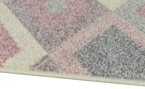 Koberce Breno Kusový koberec PORTLAND 1505/RT4P, Růžová, Vícebarevné, 120 x 170 cm