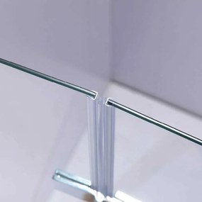 BPS-koupelny Zalamovací otočné sprchové dveře HYD-JSD01 100 chrom/transparent pro instalaci do niky