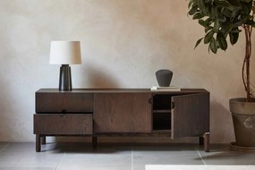 Designový TV stolek Takayoshi 160 cm tmavě hnědý