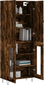 Skříň highboard kouřový dub 69,5 x 34 x 180 cm kompozitní dřevo 3198070