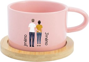 Personalizovaný keramický hrníček "MAKRONKA" s párem