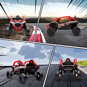 AIYAPLAY Elektrické dětské auto 12V s licencí Kawasaki Teryx KRX 1000 Dálkové ovládání Zadní odpružení červená