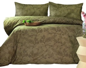 Darymex SATÉNOVÉ POVLEČENÍ LUXURY GREEN 160X200 CM, 2KS 70X80 CM LISTY