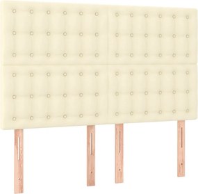 Box spring postel s matrací krémová 140x190 cm umělá kůže 3129029
