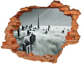 Wallmuralia Fototapeta díra na zeď 3D Mlha nad Dubajem 90x70 cm