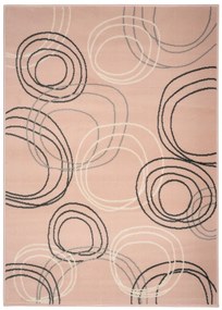 Hans Home | Kusový koberec Kruhy powder pink - 160x230