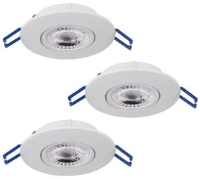 Eglo 75763 - SADA 3x LED Podhledové svítidlo ZUJAR LED/3,4W/230V bílá
