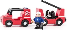 Woody Autíčka k vláčkodráze - Hasiči 4ks / od 3 let