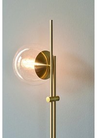 Stojací lampa v mosazné barvě se skleněným stínidlem (výška 147 cm) Bubble – Hübsch