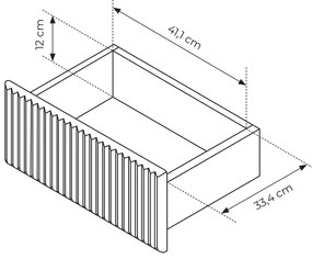 MUTI c | komoda 147 2D3S | 147 cm | černá