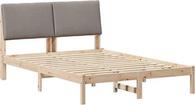 Rám postele Hnědá a taupe 160 x 200 cm Masivní borovicové dřevo 3394371