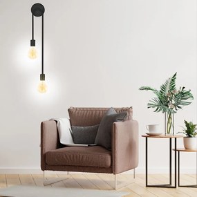 Toolight, nástěnné svítidlo 2xE14, APP1147-2W, černá matná, OSW-14010