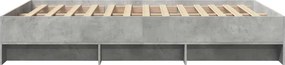 Rám postele betonově šedý 140 x 200 cm kompozitní dřevo 3295656