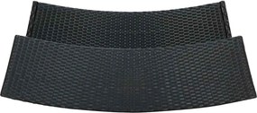 Zahradní barový stůl černý 120 x 55 x 110 cm polyratan 313468