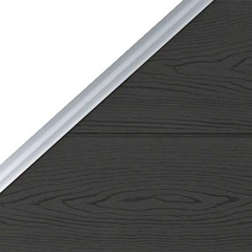 Plotový dílec WPC 95 x (105–180) cm černý 148974