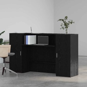Recepční stůl černý dub 180 x 50 x 103,5 cm, konstrukční dřevo 3324206