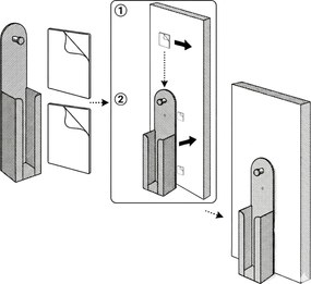 Stojan na toaletní papír s držákem URVA, 66 cm – černý