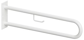 Bemeta Design HELP: Podpěrné madlo ve tvaru U 900 mm, bílé, s držákem TP -