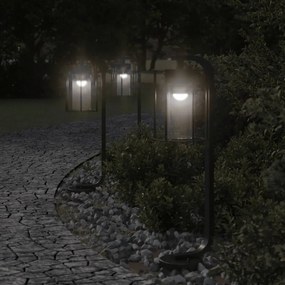 Venkovní Stojací Lampa Černá Nerezová Ocel