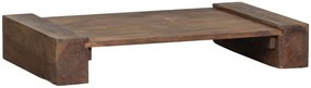 Hoorns Hnědý dřevěný konferenční stolek Cunos 120 x 70 cm