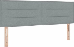 Postel s boxspringem s matrací Světle šedá 200 x 140 cm textil 3341230