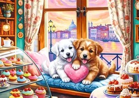 TREFL Puzzle Štěněcí láska / 500 dílků / 48 x 34 cm