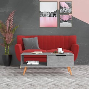 Konferenční stolek betonově šedý 100x49,5x43cm kompozitní dřevo 326790