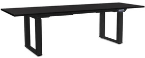 Výškově nastavitelný stůl OfficeTech Strong 240 x 80 cm, černá podnož, černá