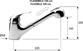 Sapho Saly SA070 dřezová baterie stojánková páková